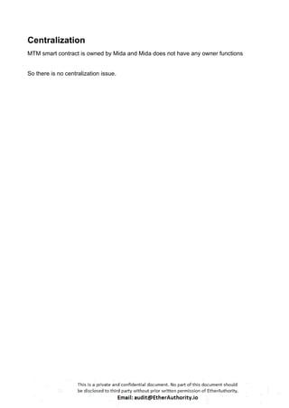 Mida token – Smart Contract Security Audit Report by EtherAuthority | PDF