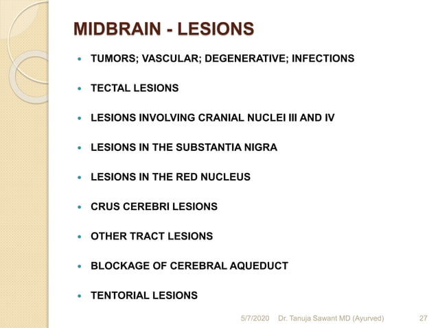Midbrain | PPTX | Brain and Nervous System Disorders | Diseases and ...