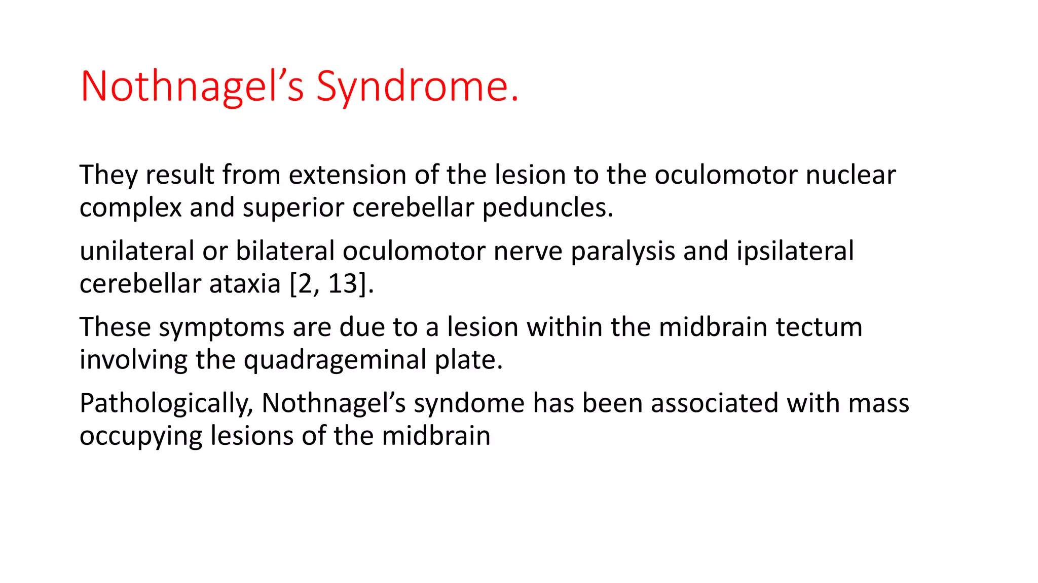 Mid brain anatomy and vascular syndromes | PPTX