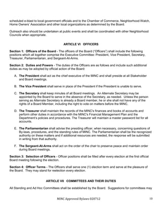Mid City NC Bylaws | PDF
