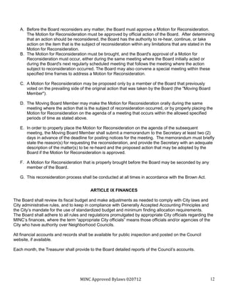 Mid City NC Bylaws | PDF