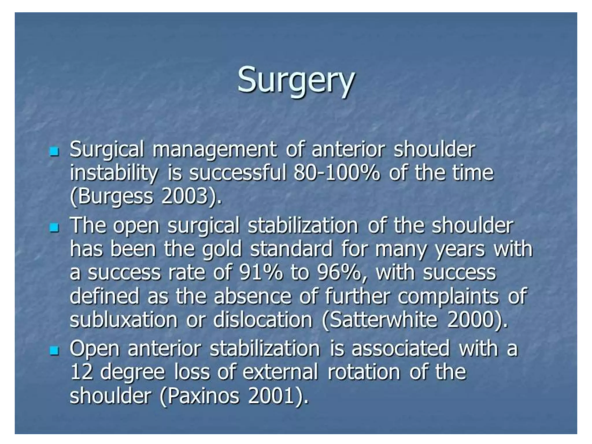 Management of Shoulder dislocations and shoulder instability in sports ...