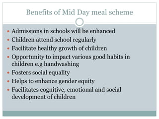 Mid day meal program | PPTX