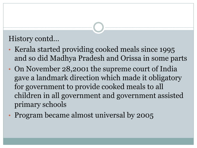 Mid day meal program | PPTX