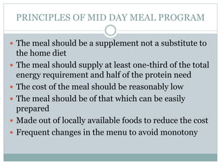 Mid day meal program | PPTX