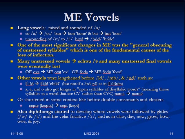 The Middel English | PPT