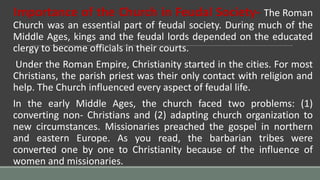 MIDDLE AGES AND FEUDALISM AND MEDIEVAL PERIOD | PPTX