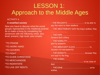 A CLIL Unit: The Middle Ages | PDF