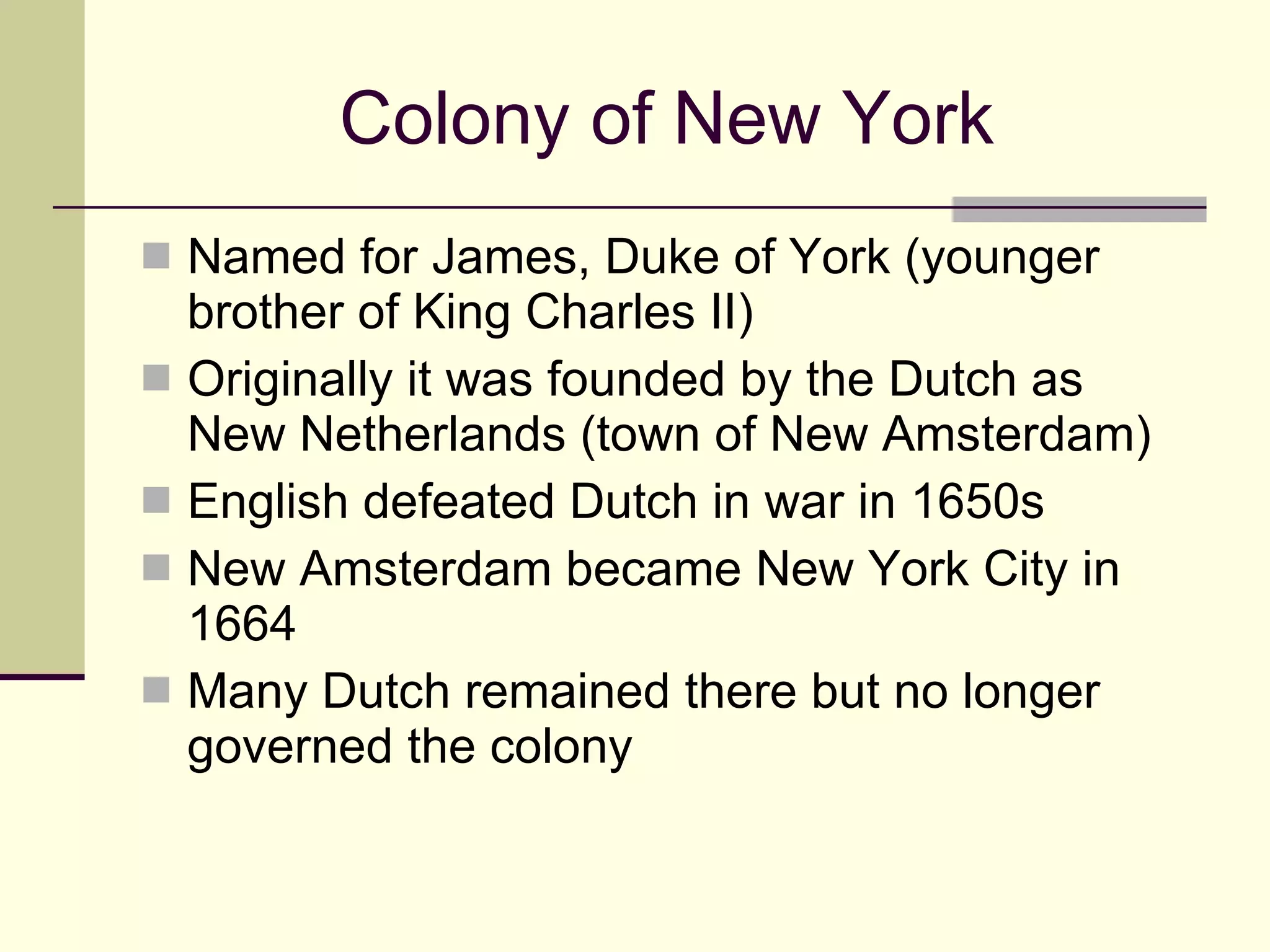 Middle colonies-founding | PPT