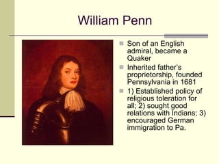 Middle colonies-founding | PPT