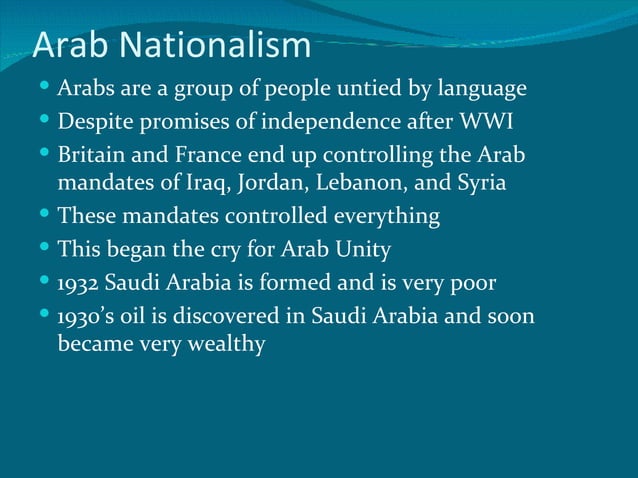 Middle East Nationalism | PPT