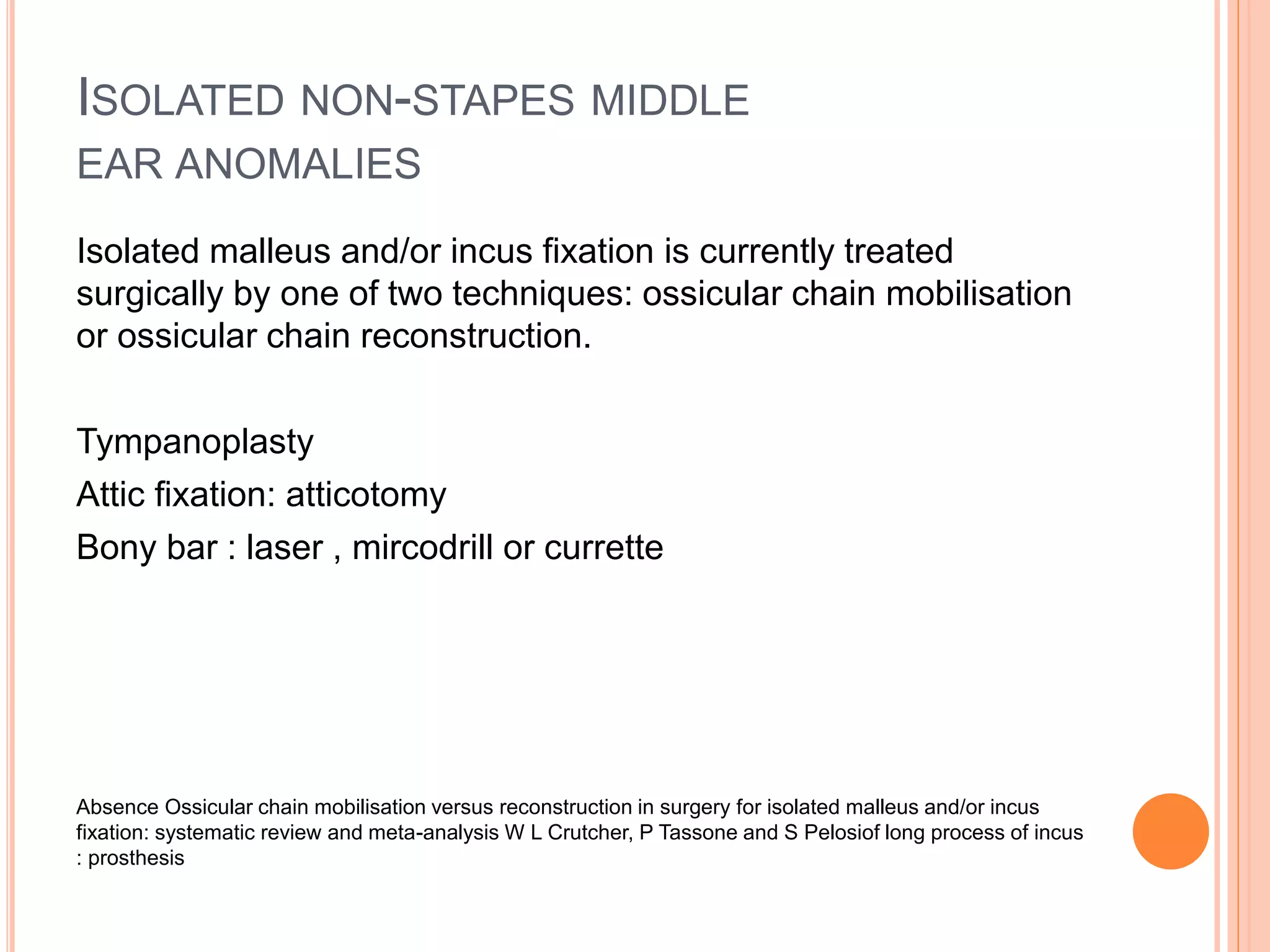 MIDDLE EAR ANOMALIES | PPTX