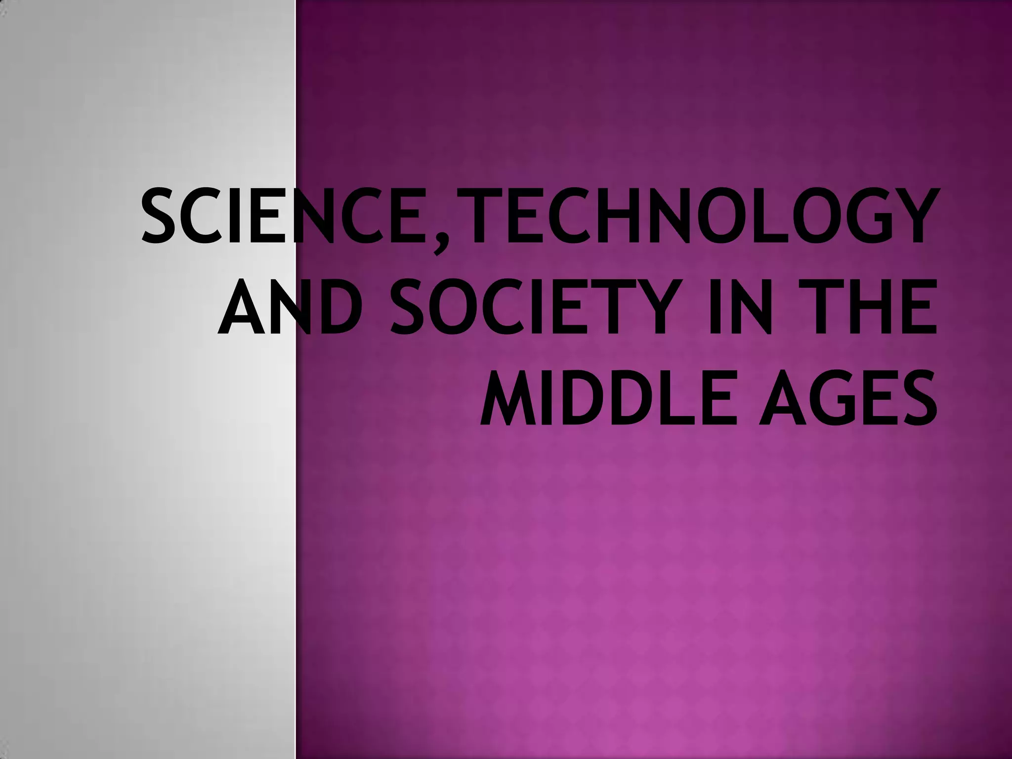 Middle age -STS | PPTX