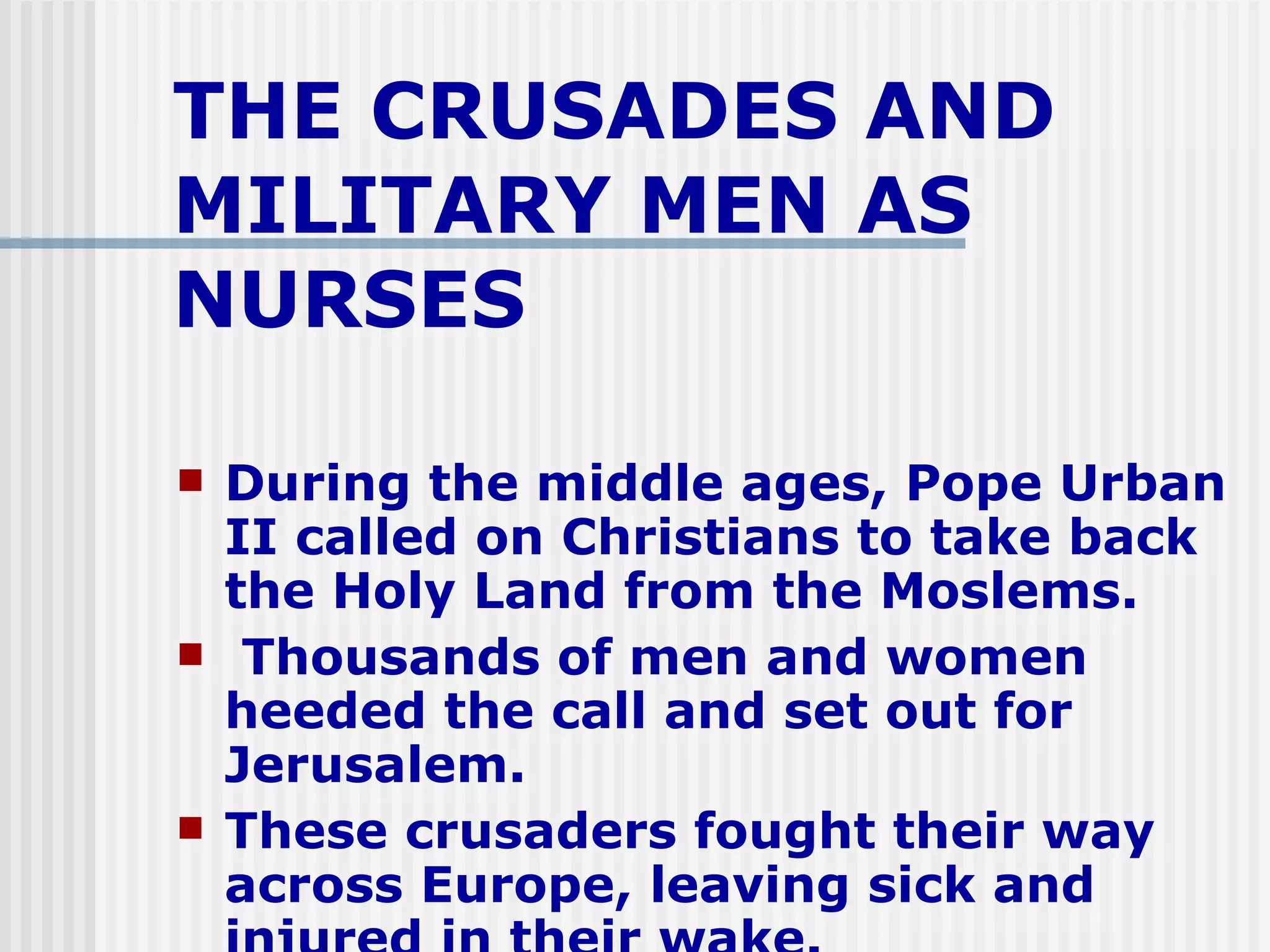 Nursing in the Middle Ages | PPT