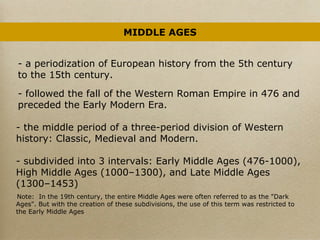 Middle ages | PPT