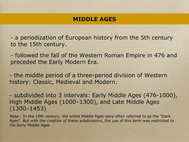 Middle ages | PPT