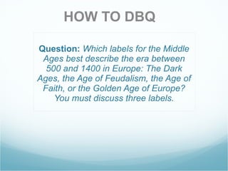 Middle ages dbq | PPT