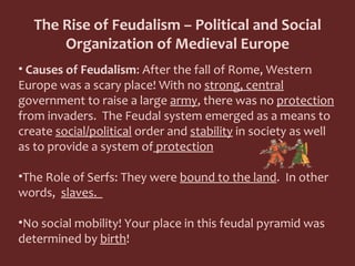Middle ages feudalism and manor lesson ppt | PPT