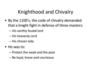 Middle Ages III Chivalry | PPT