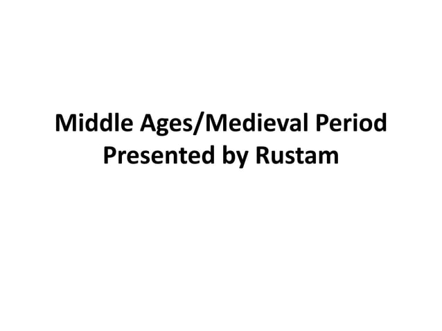 Middle ages ( islamic period) | PPT
