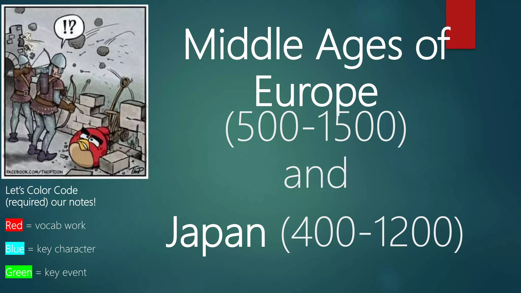 Middle ages of europe and japan combined | PPTX
