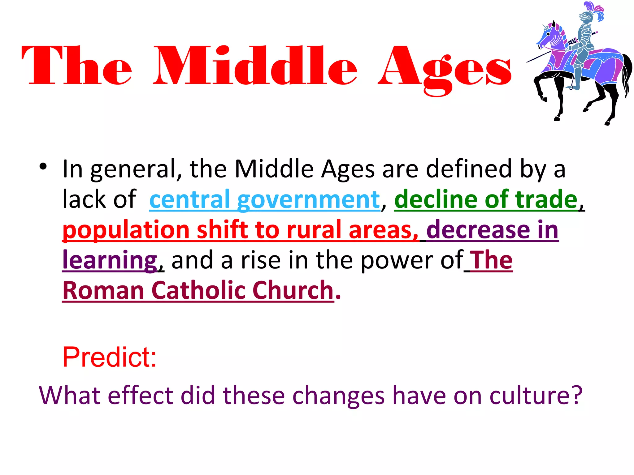 Middle ages overview lesson | PPT