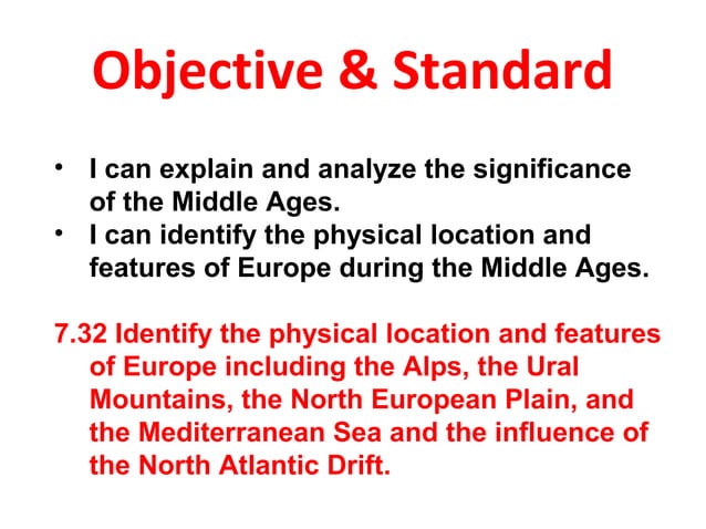 Middle ages overview lesson | PPT