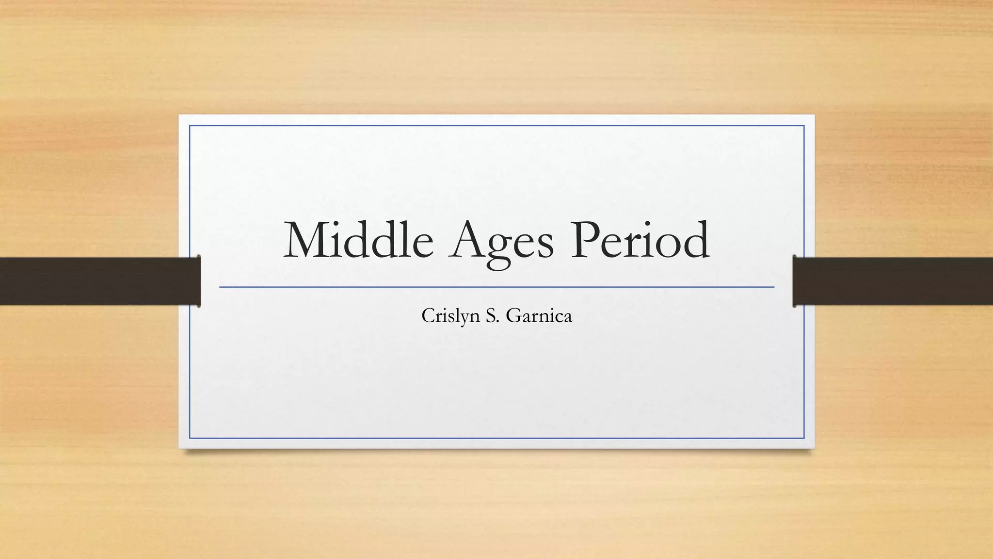 Timeline of the Middle ages period | PPTX
