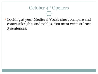 Middle age vocab | PPT