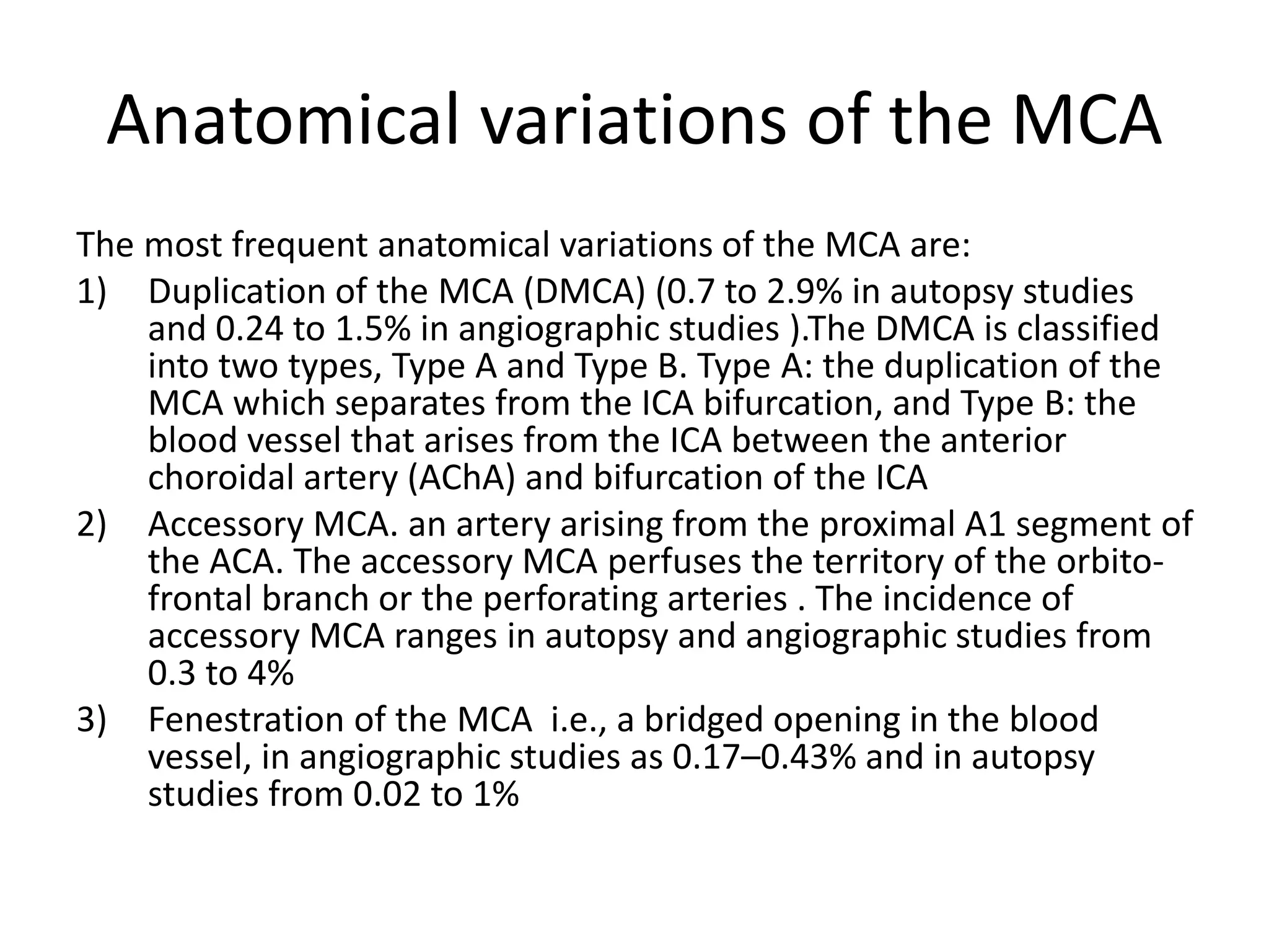 Middle Cerebral Artery Syndromes Ppt