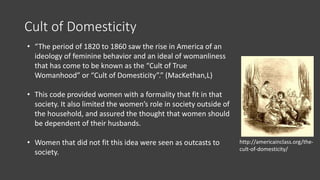 Middle class white women of the 19th century | PPTX