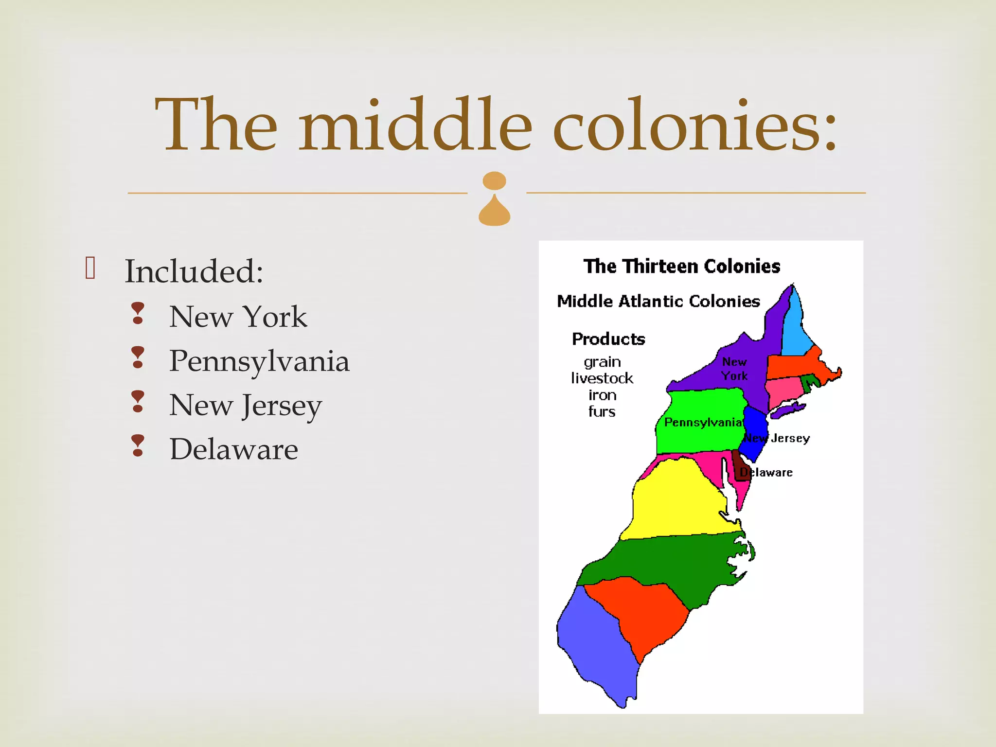 Middle colonies | PPT
