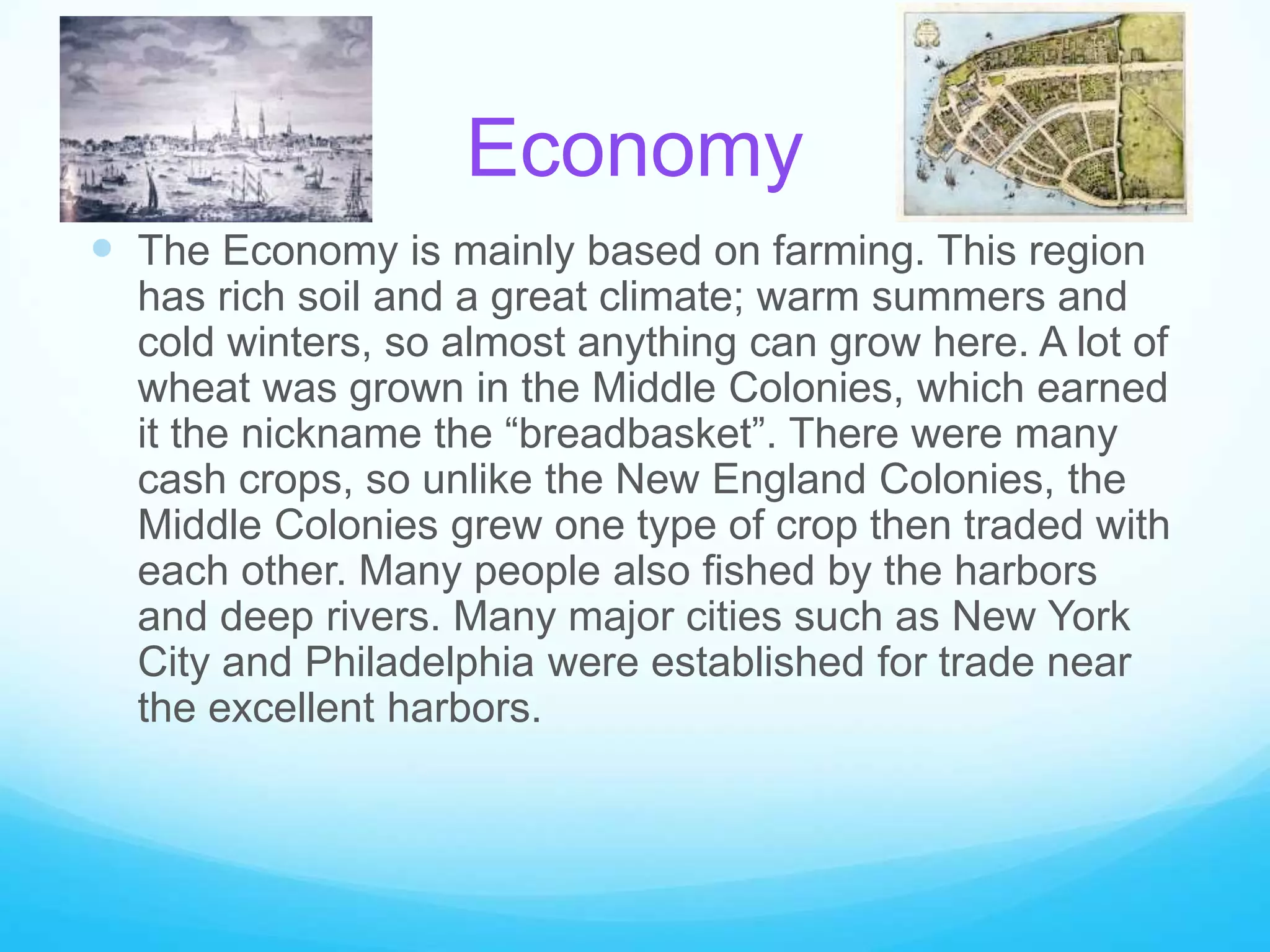 Middle colonies | PPTX | Economy | Business and Finance