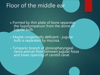 Anatomy of middle ear , ent presentation | PPTX