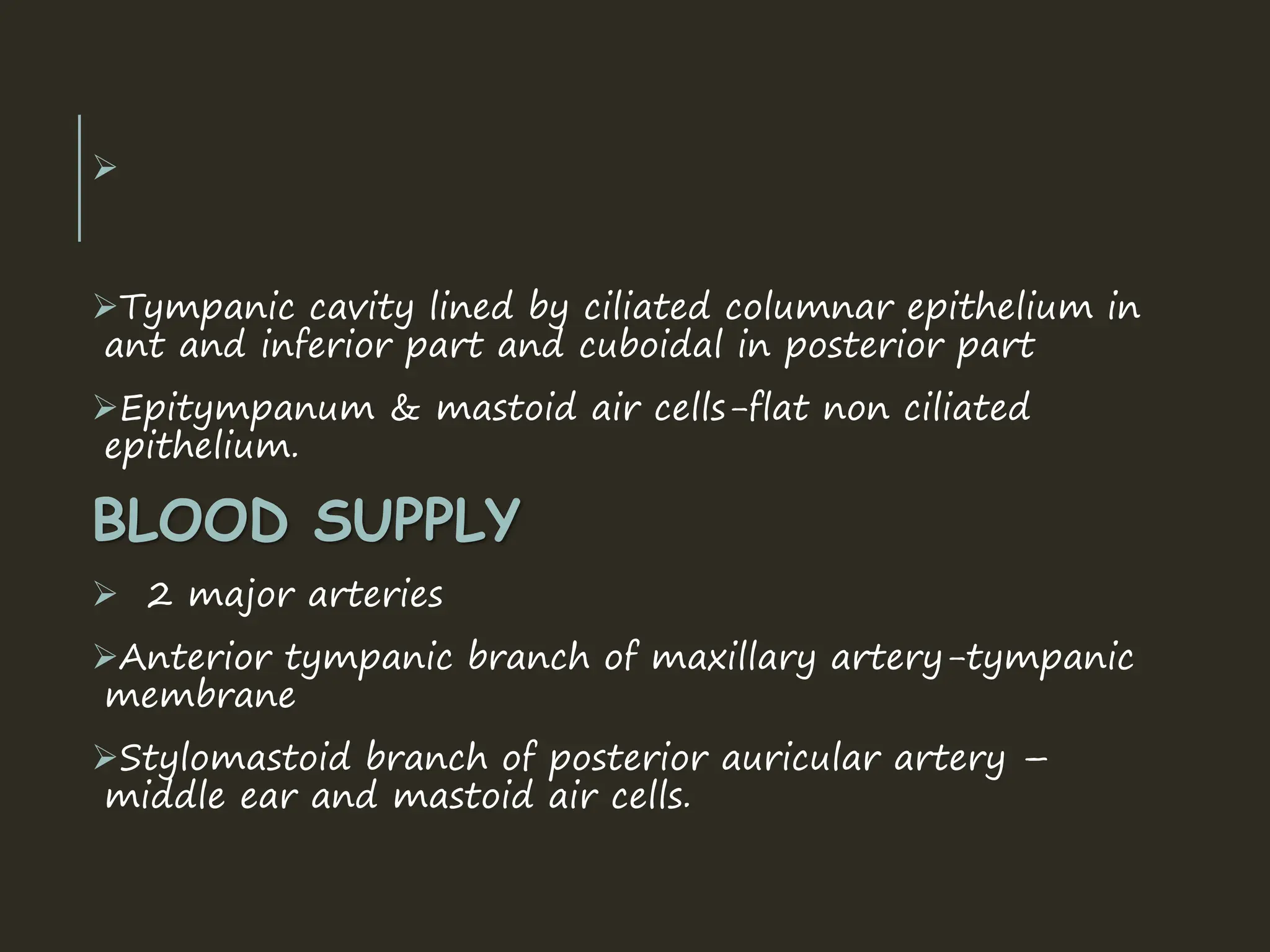 Anatomy of the middle ear, Blood supply, Nerve supply | PPTX