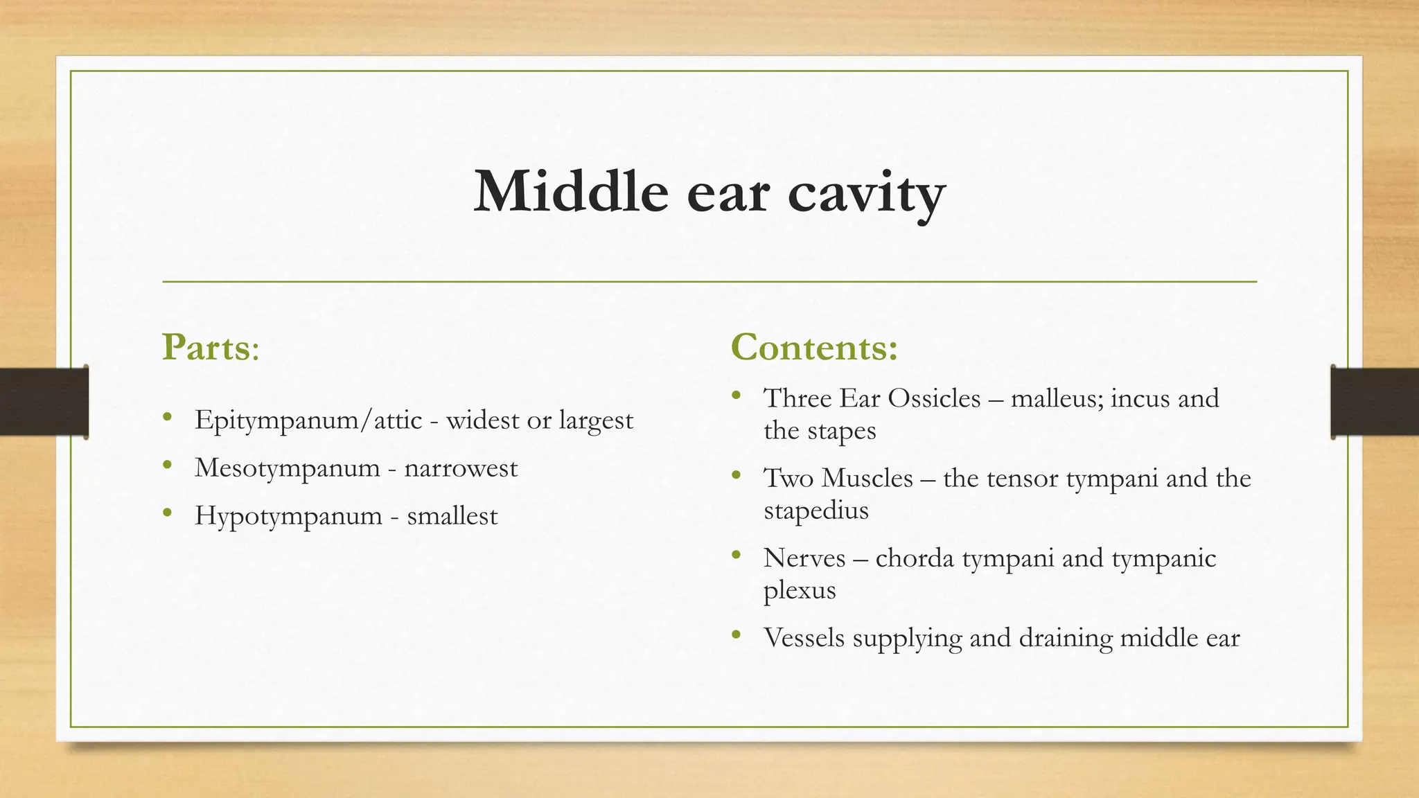 MIDDLE EAR ANATOMY OTORHINOLARYNGOLOGY.pptx