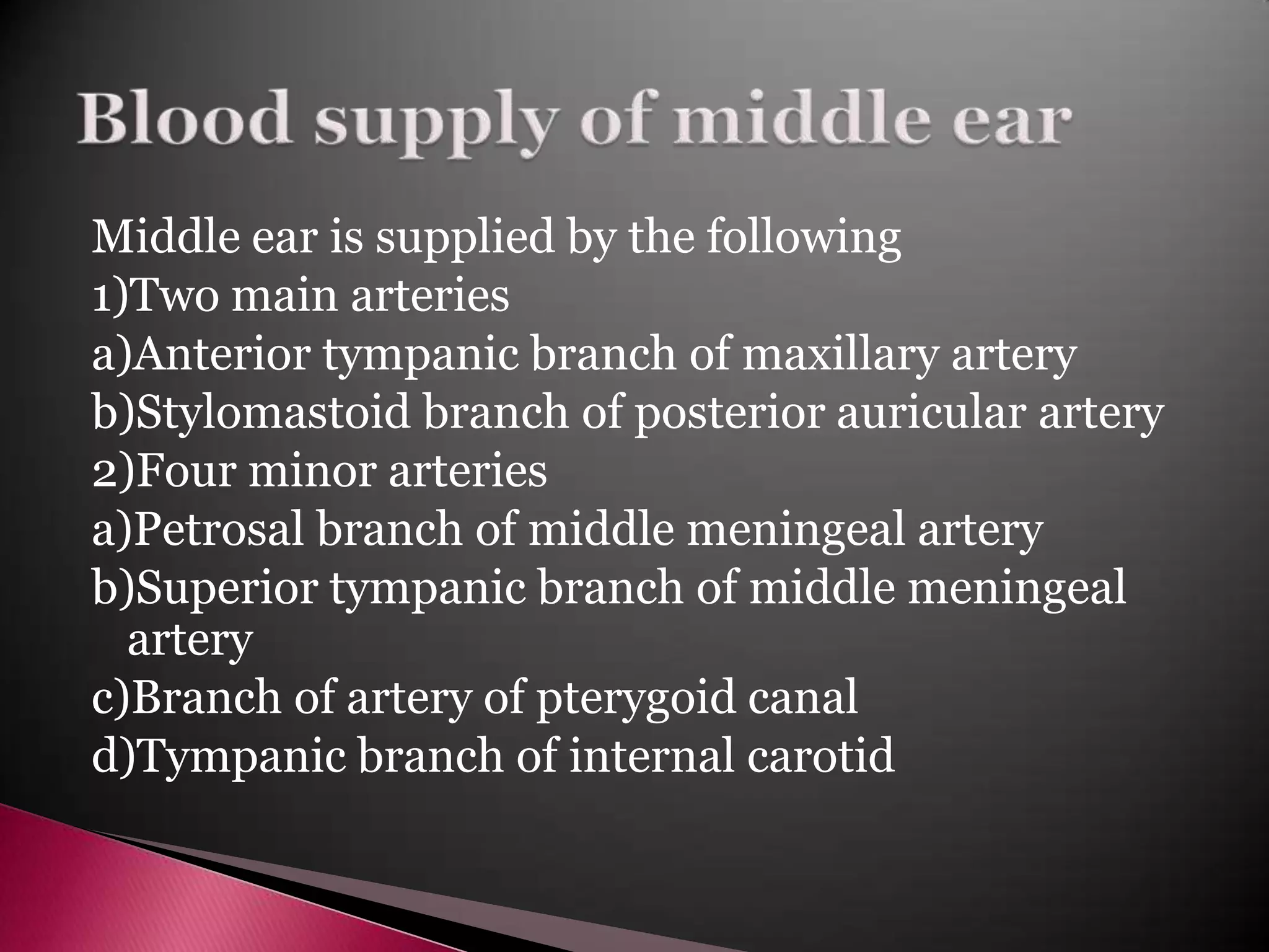 Middle ear by arifa | PPTX