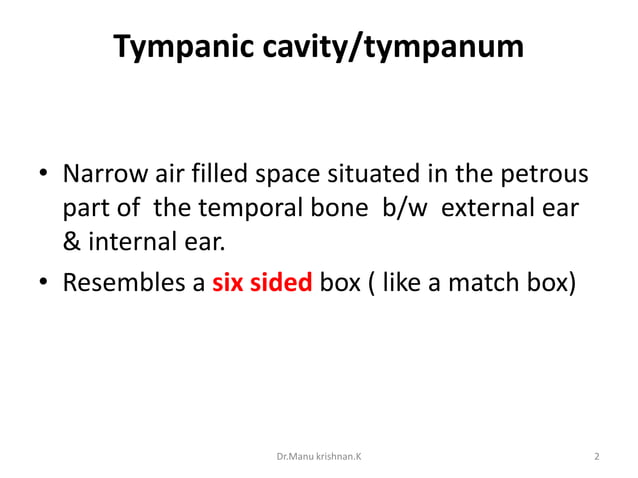 Middle ear cavity(with handmade illustrations) | PPT