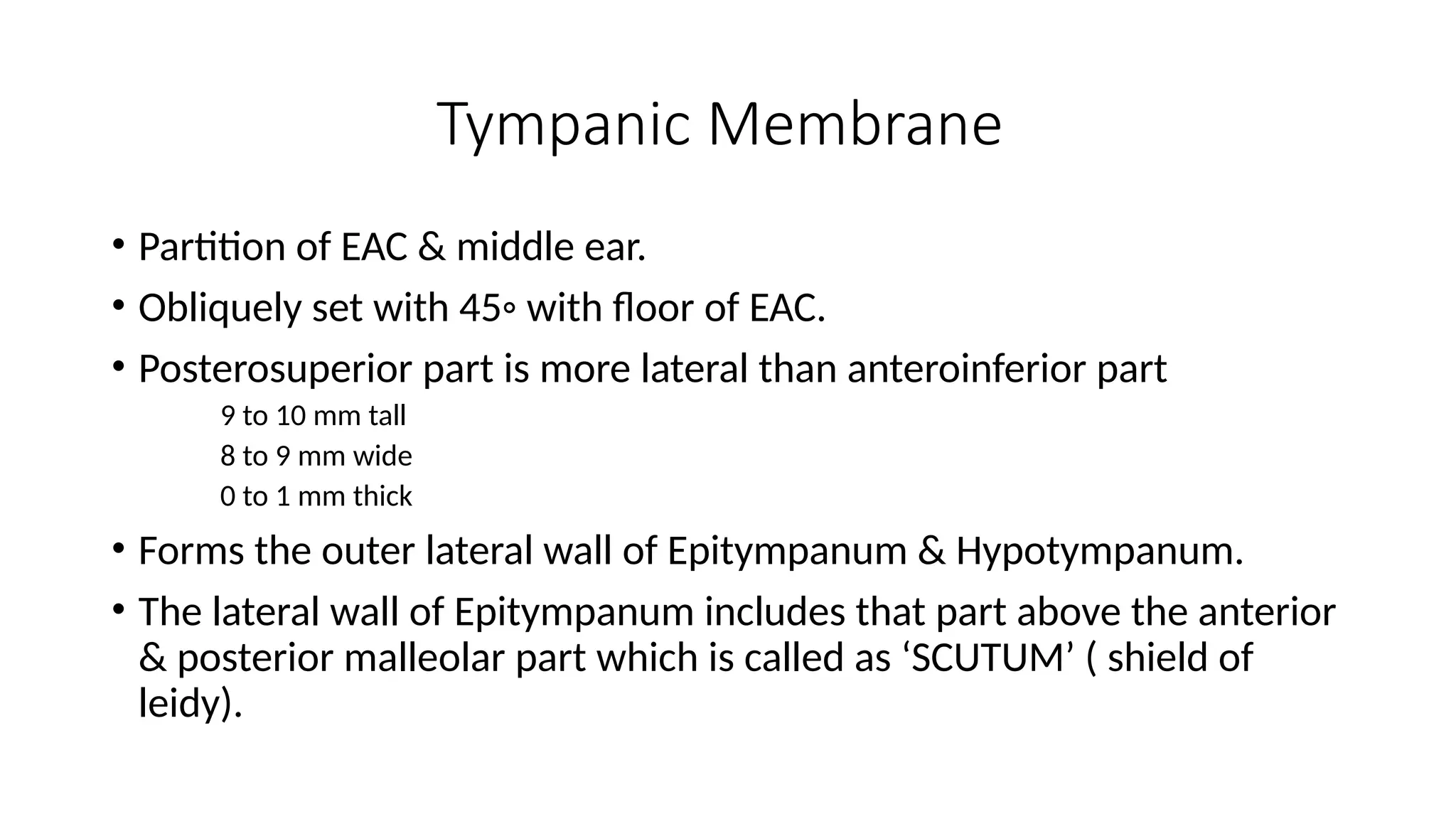 Embryology and Anatomy of the Middle Ear | PPTX