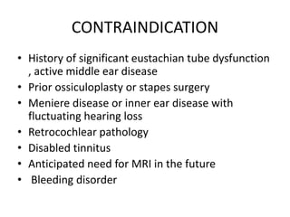 MIDDLE EAR IMPLANT Detailed POWERPOINT PRESENTATION | PPTX