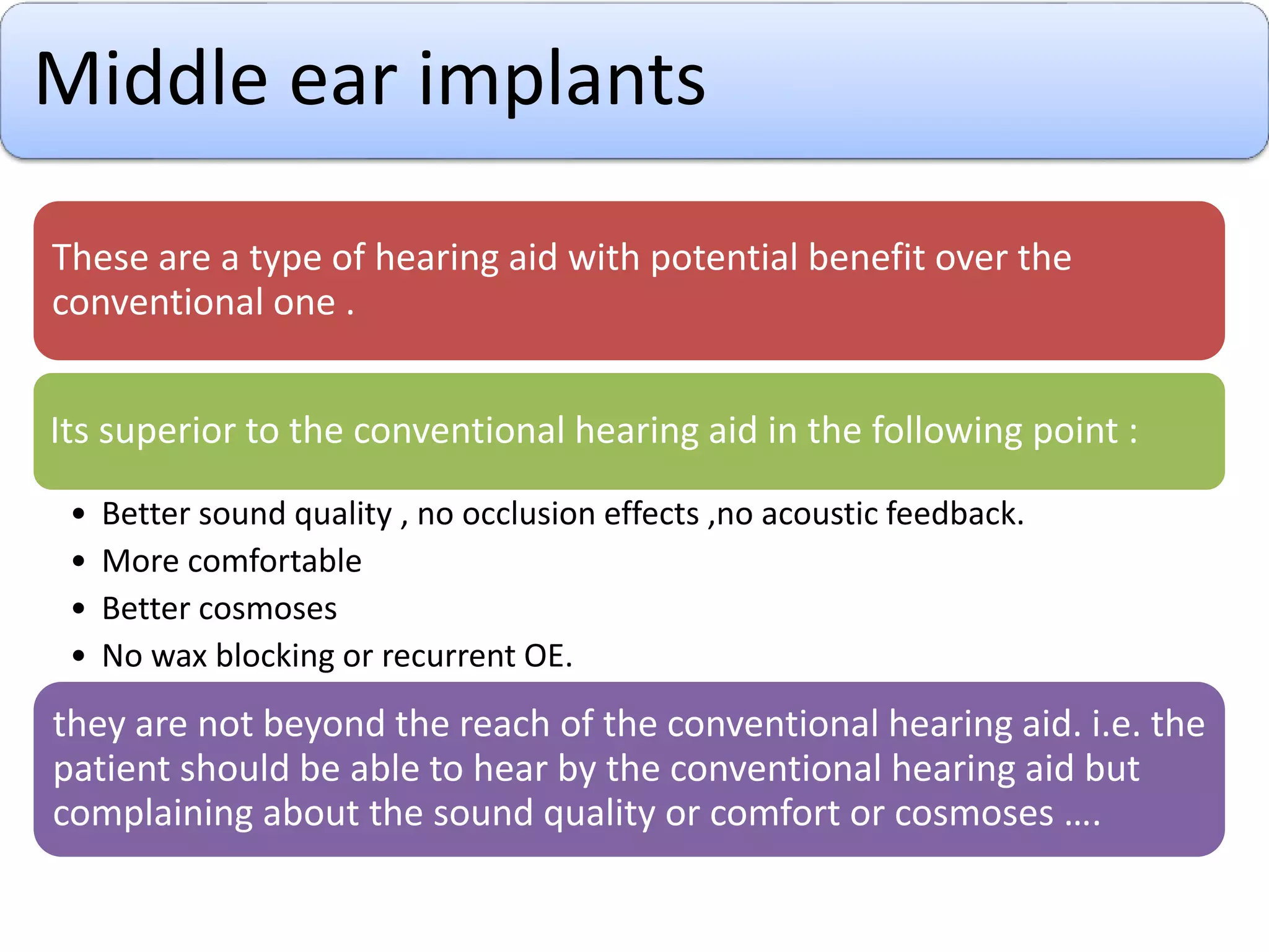 Middle ear implants | PPTX