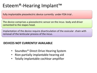 Middle ear implants | PPTX