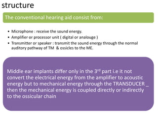 Middle ear implants | PPTX