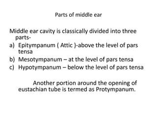Middle ear presentation | PPT
