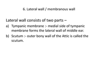 Middle ear presentation | PPTX
