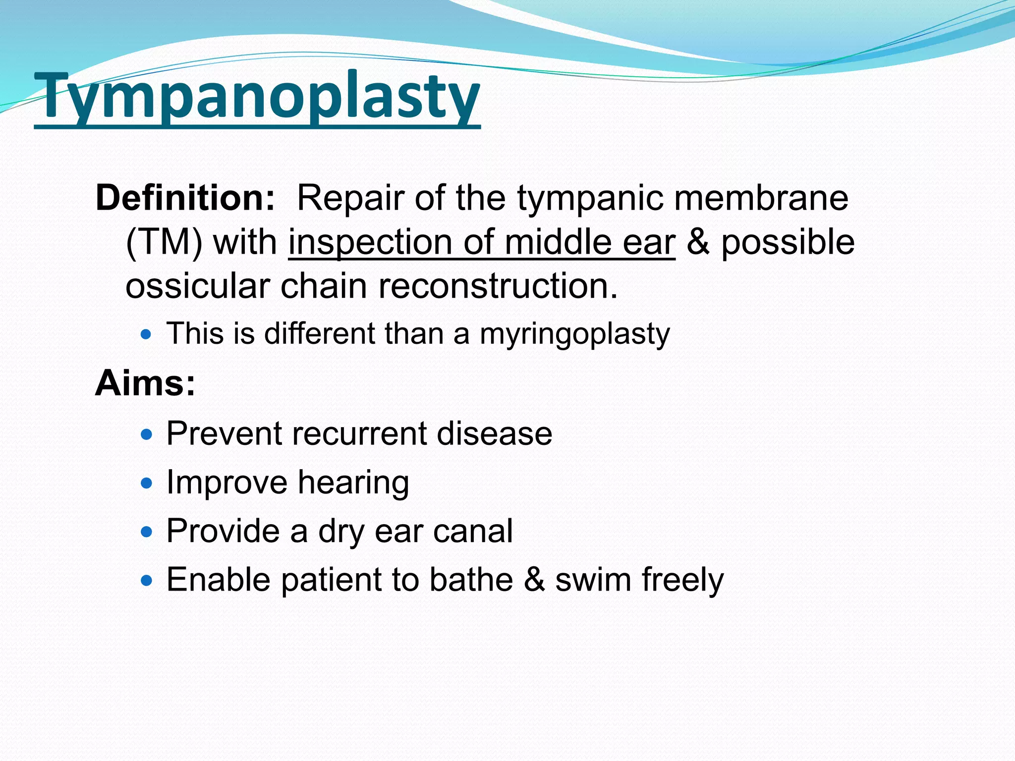 Middle ear reconstruction | PPTX