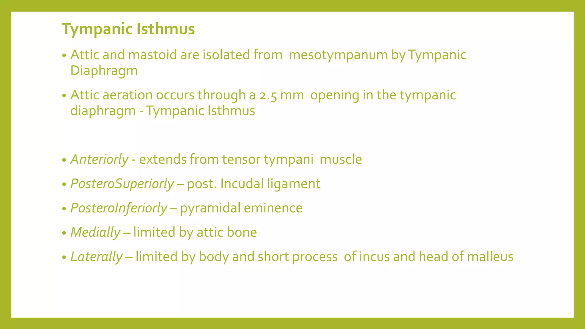 Middle ear ventilatory pathway and Mucosal folds.pptx