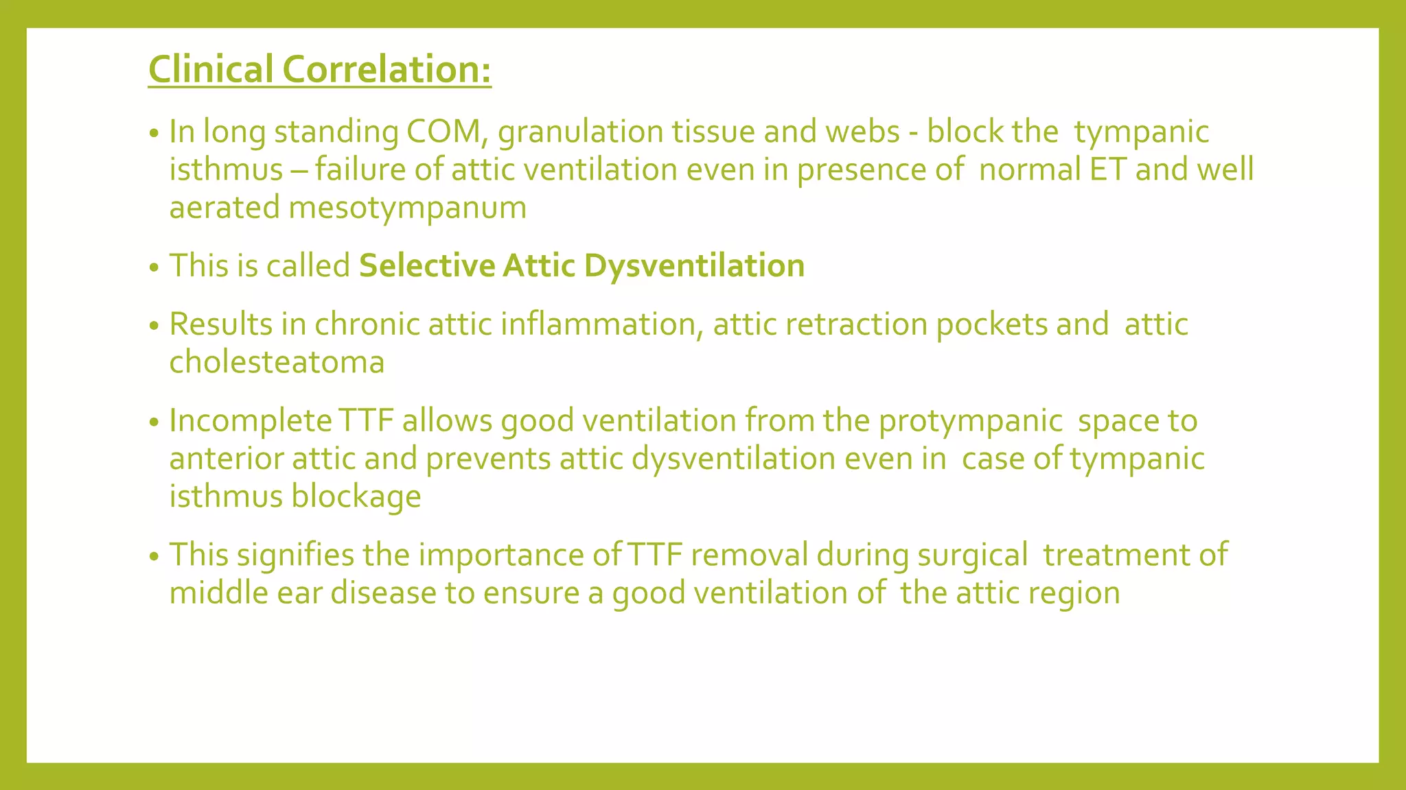 Middle ear ventilatory pathway and Mucosal folds.pptx