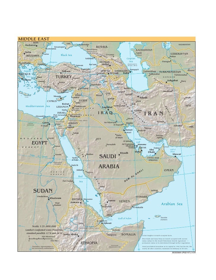 Middle East In The World Map - United States Map