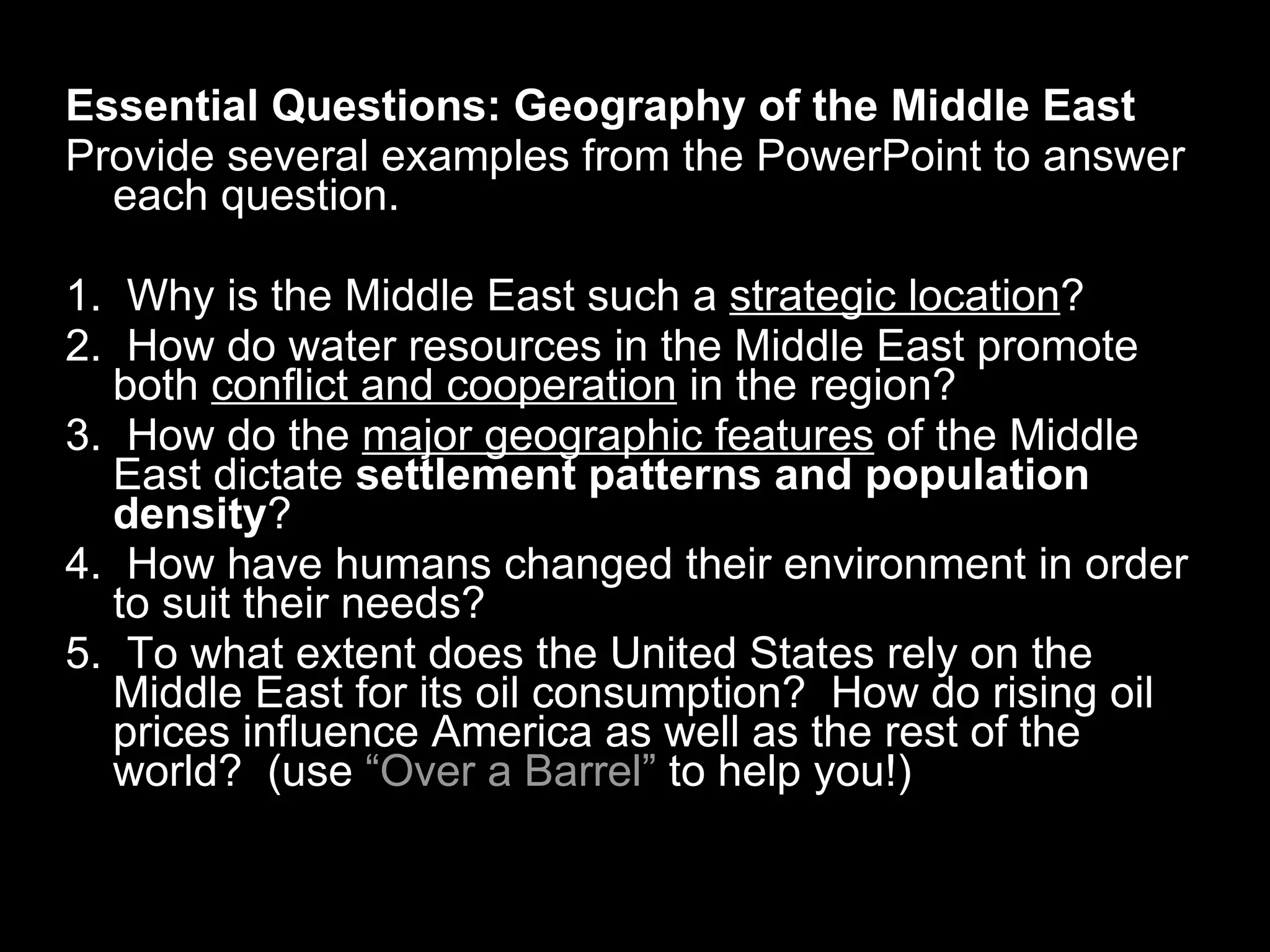 Middle east geography-0809 | PPT
